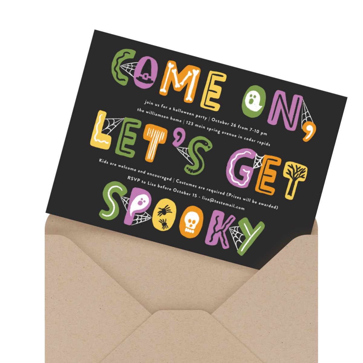 Halloween Party Invites Mailed For You | Funny, Spooky, Quirky & More ...